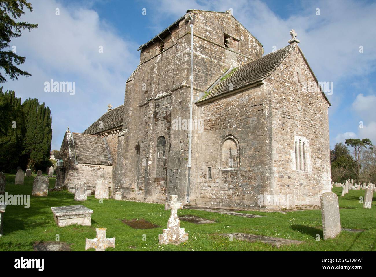 St Nicholas 12th century Norman church built on Saxon remains, Studland ...