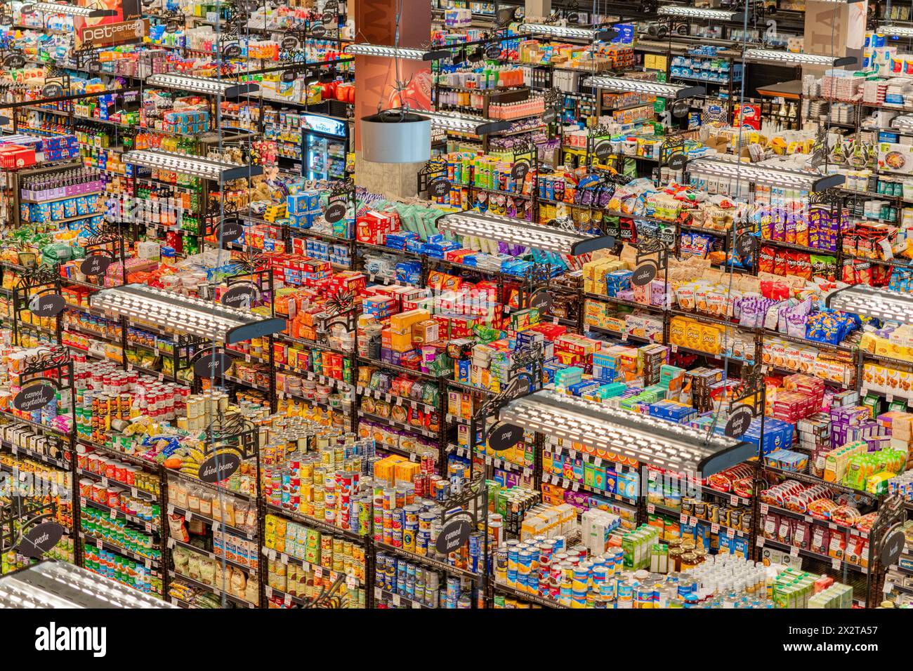 Supermarket interior aerial hi-res stock photography and images - Alamy