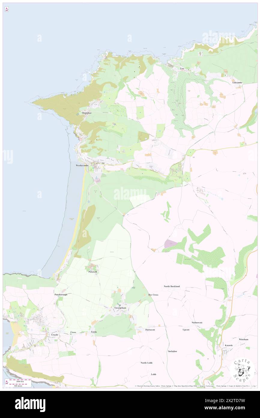 Woolacombe map hi-res stock photography and images - Alamy