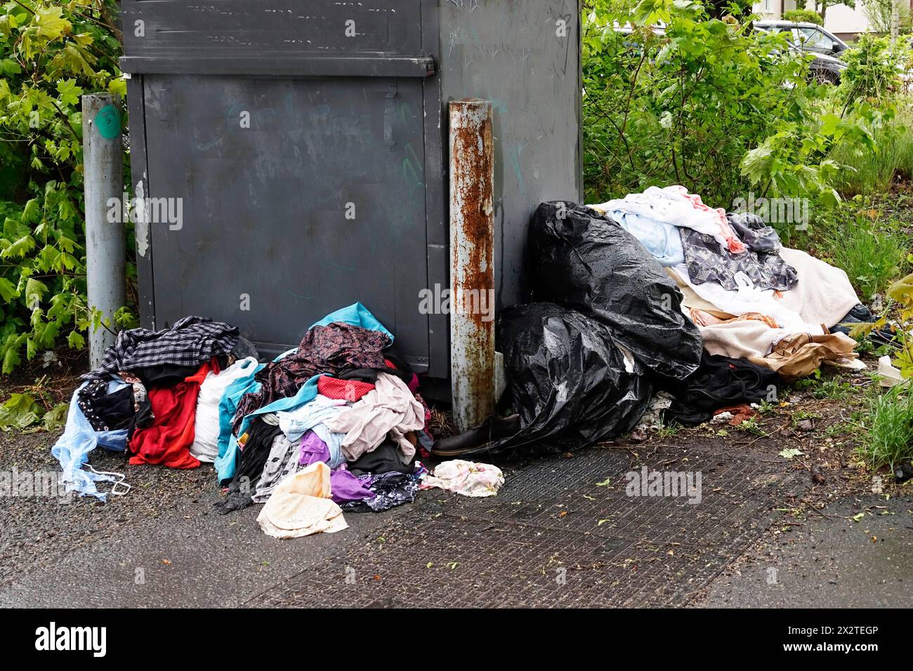Old clothes collection container hi-res stock photography and images ...