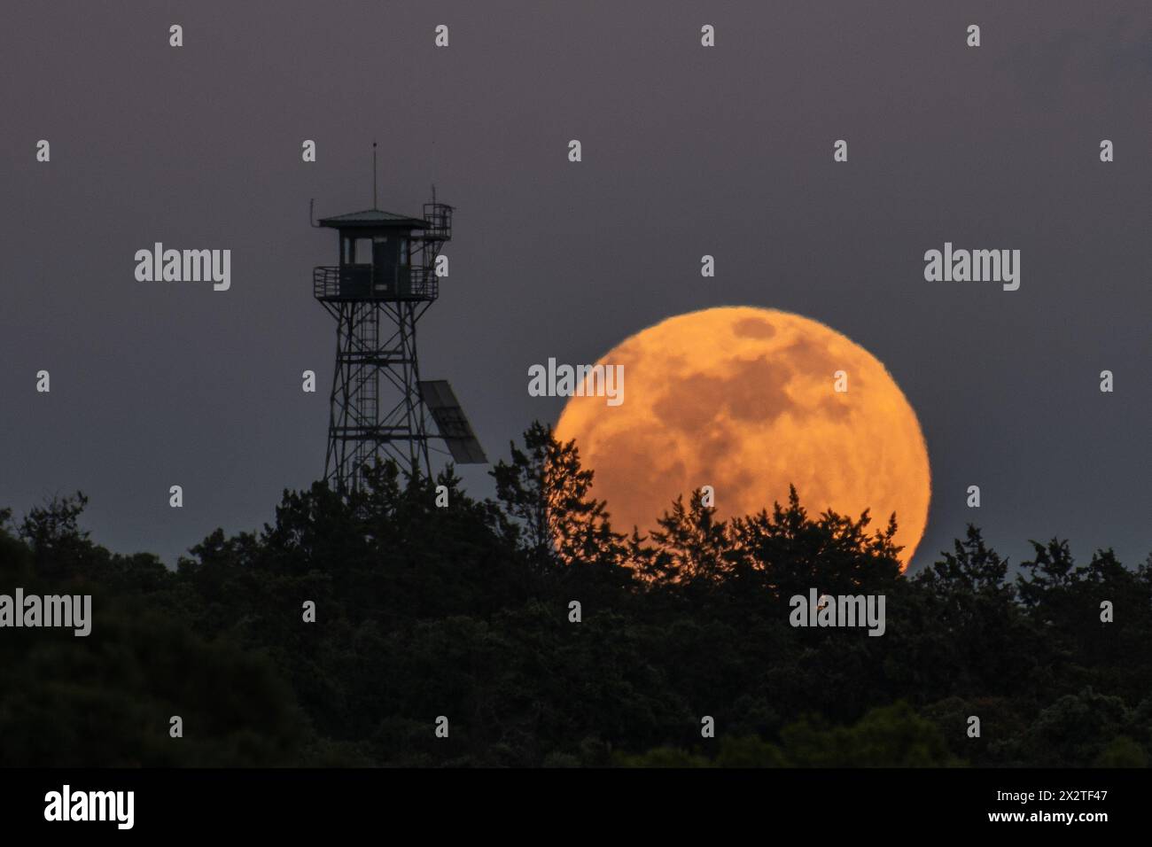 Madrid, Spain. 23rd Apr, 2024. The full moon of April known as the Pink ...