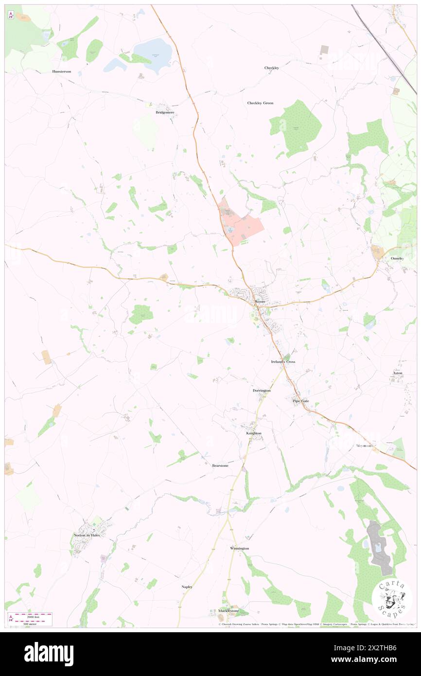 Woore Hill, Shropshire, GB, United Kingdom, England, N 52 58' 33'', S 2 ...