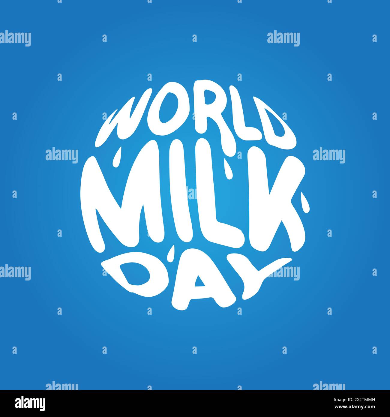 World Milk Day logo with milk drop vector illustration. Milk day ...