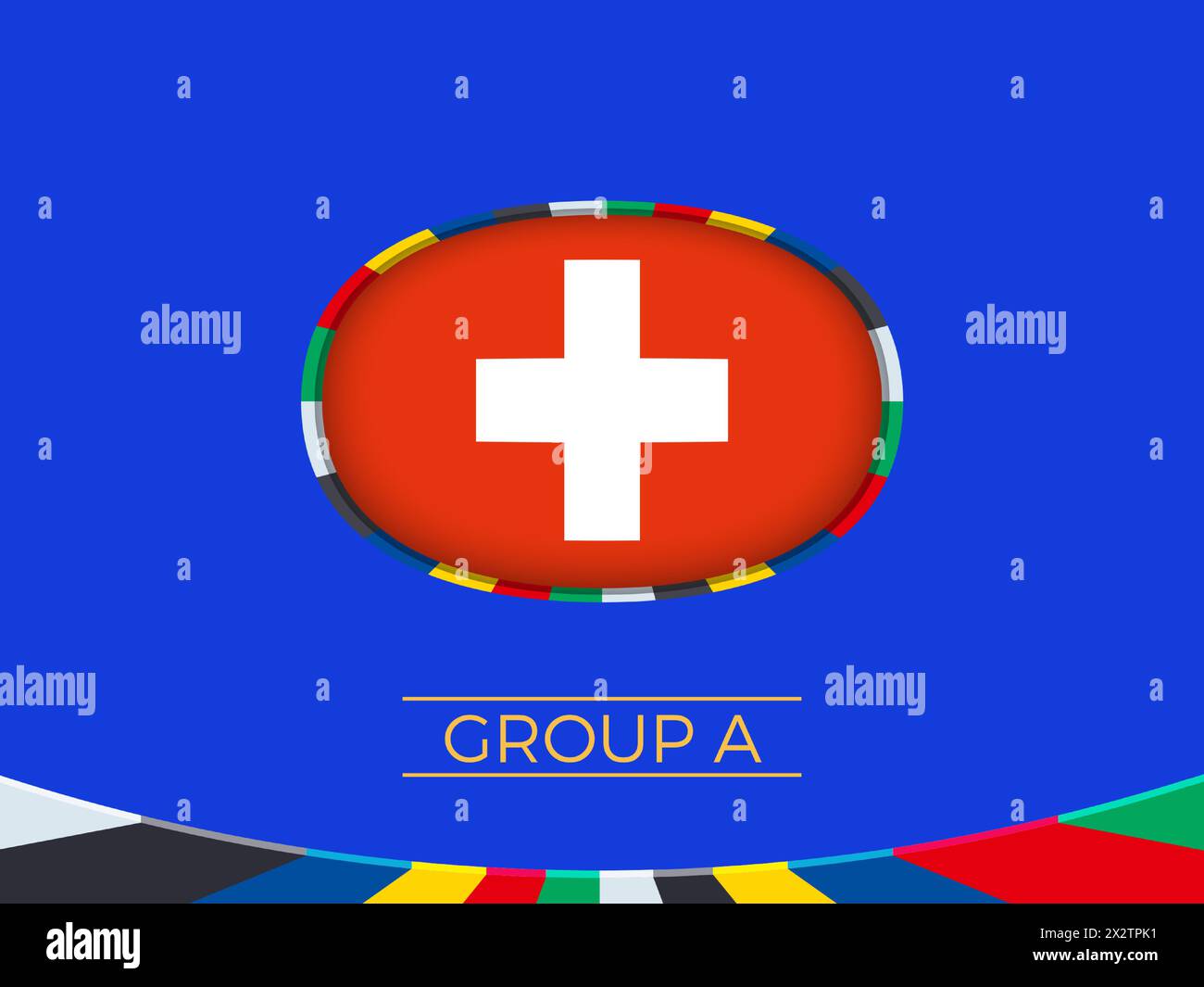 Switzerland flag for 2024 European football tournament, national team ...