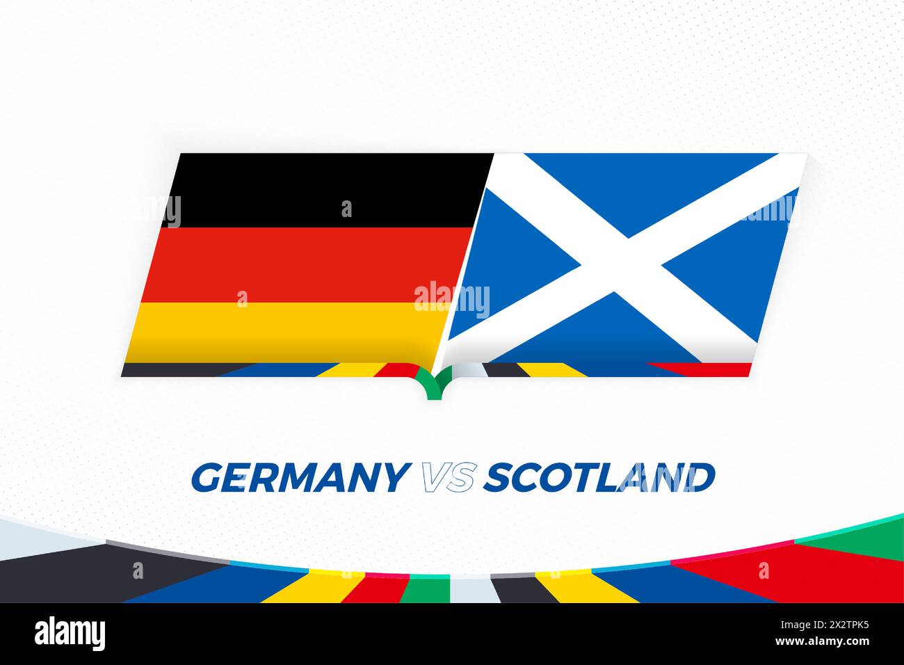 Germany vs Scotland in Football Competition, Group A. Versus icon on ...