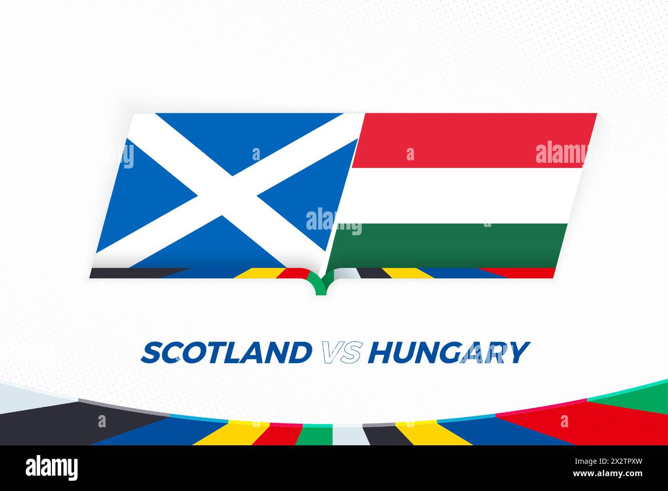 Scotland vs Hungary in Football Competition, Group A. Versus icon on ...