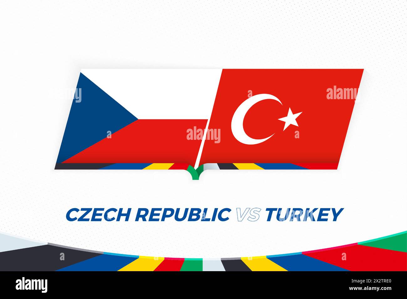 Czech Republic vs Turkey in Football Competition, Group F. Versus icon ...