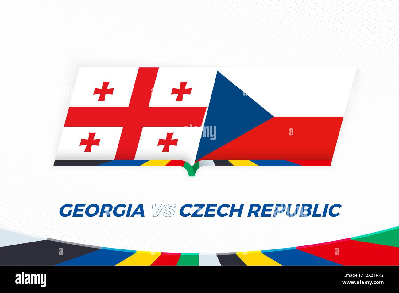 Georgia vs Czech Republic in Football Competition, Group F. Versus icon ...