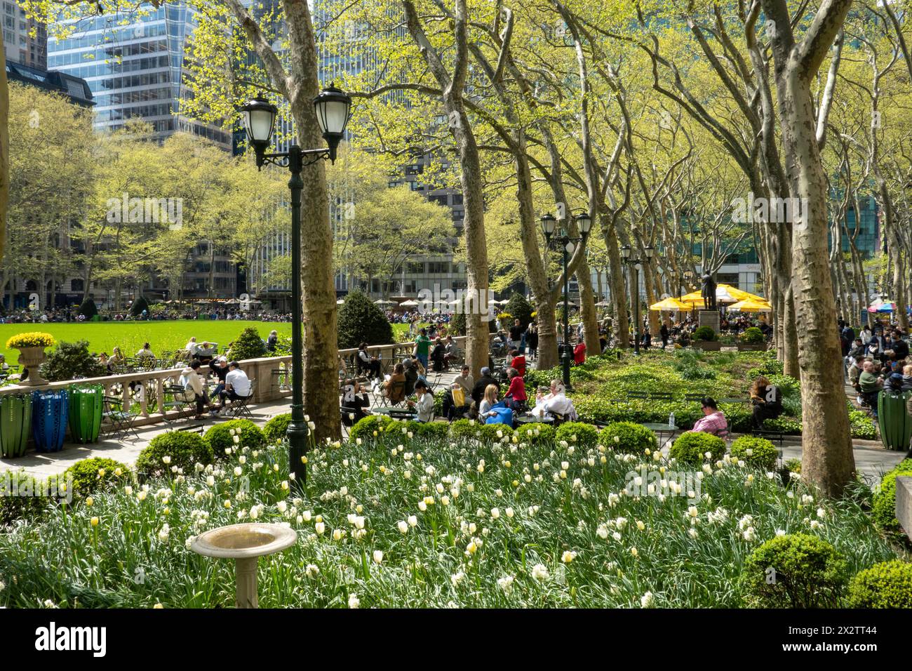 Bryant Park is an urban oasis behind the main building at the New York ...