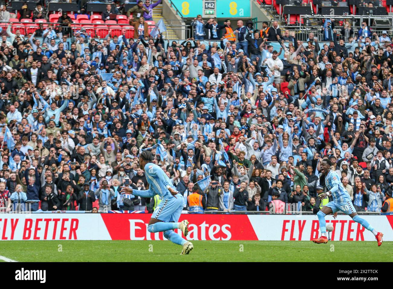 London, UK. 21st Apr, 2024. Coventry City forward Haji Wright (11 ...