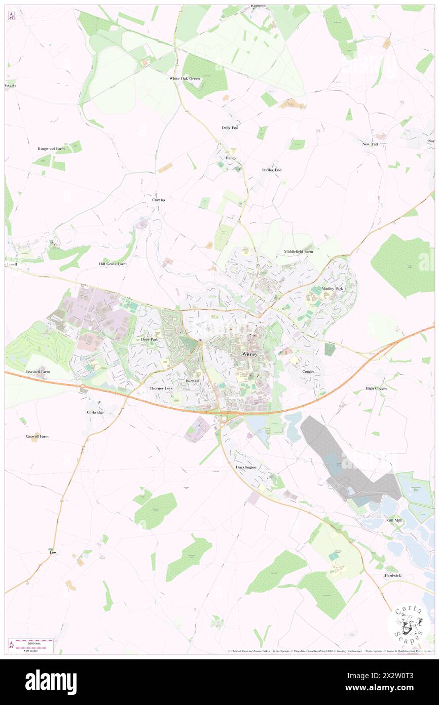 Witney map hi-res stock photography and images - Alamy