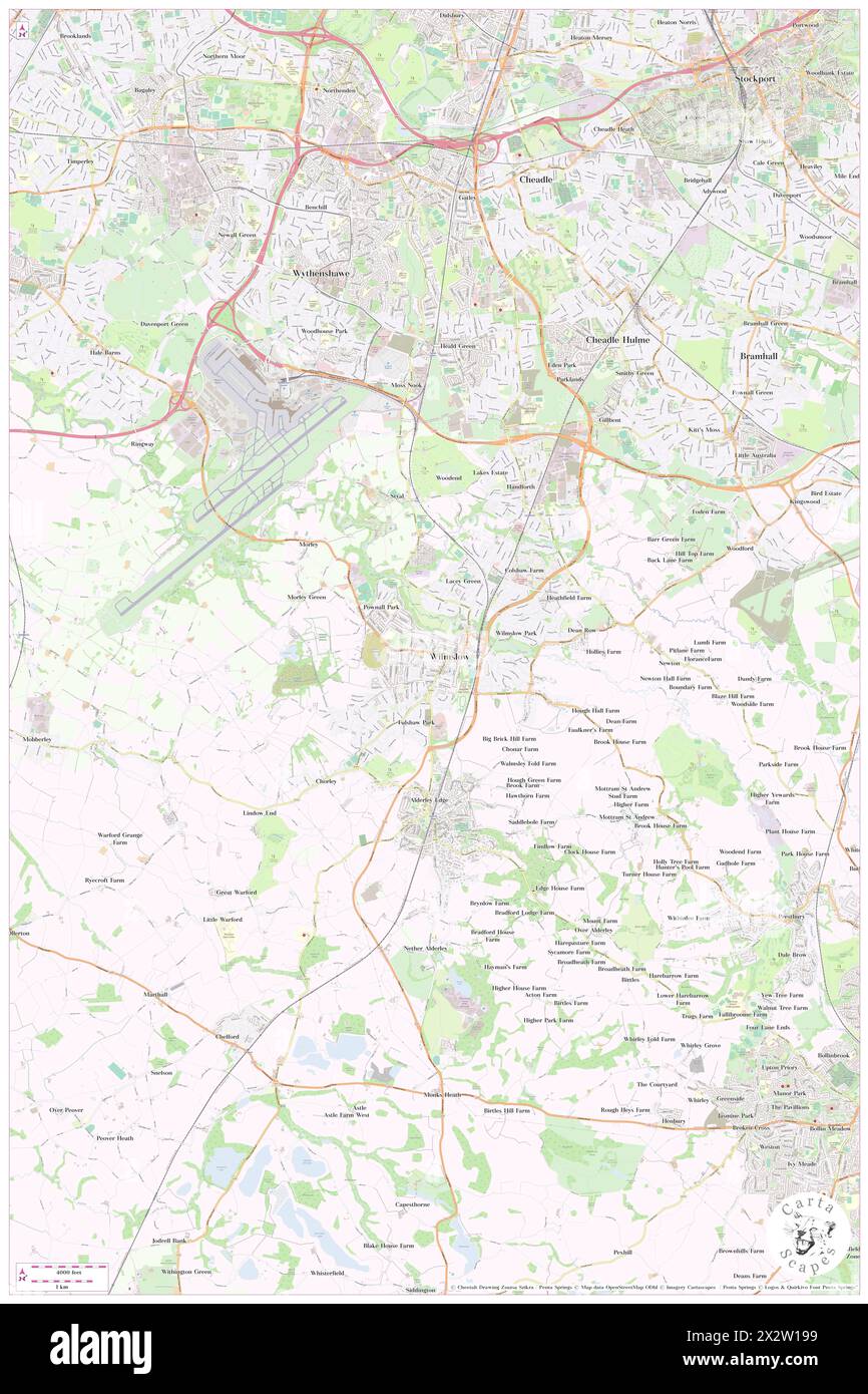 Map of wilmslow hi-res stock photography and images - Alamy