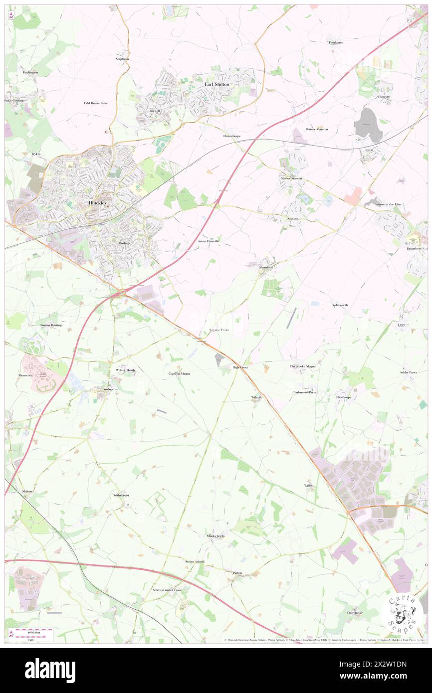 Wigston map hi-res stock photography and images - Alamy