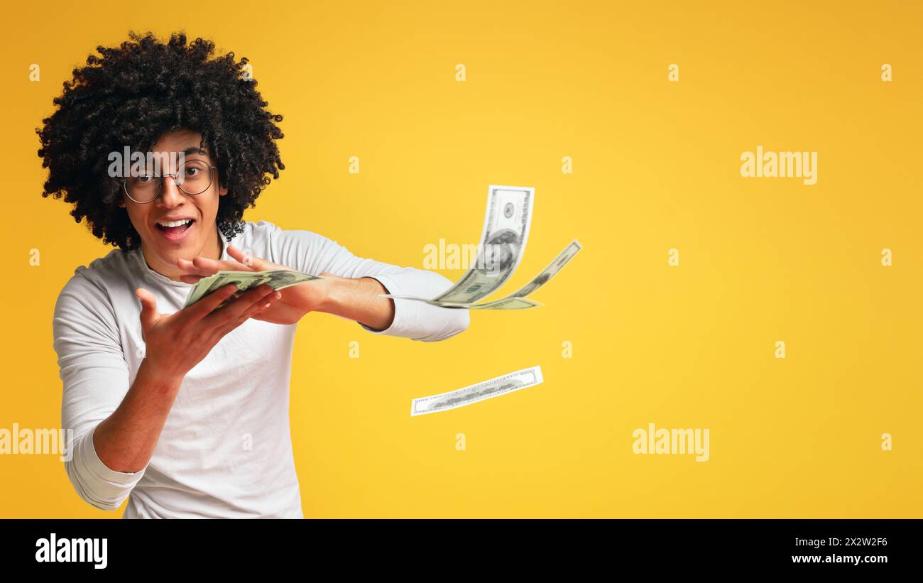 Man throwing out money banknotes hi-res stock photography and images ...