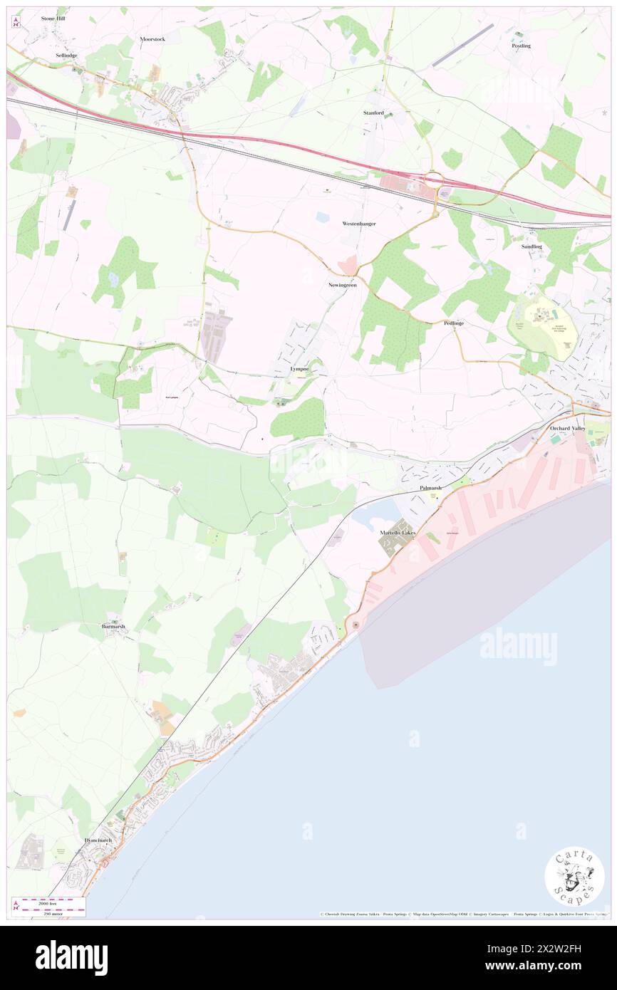 West hythe map hi-res stock photography and images - Alamy