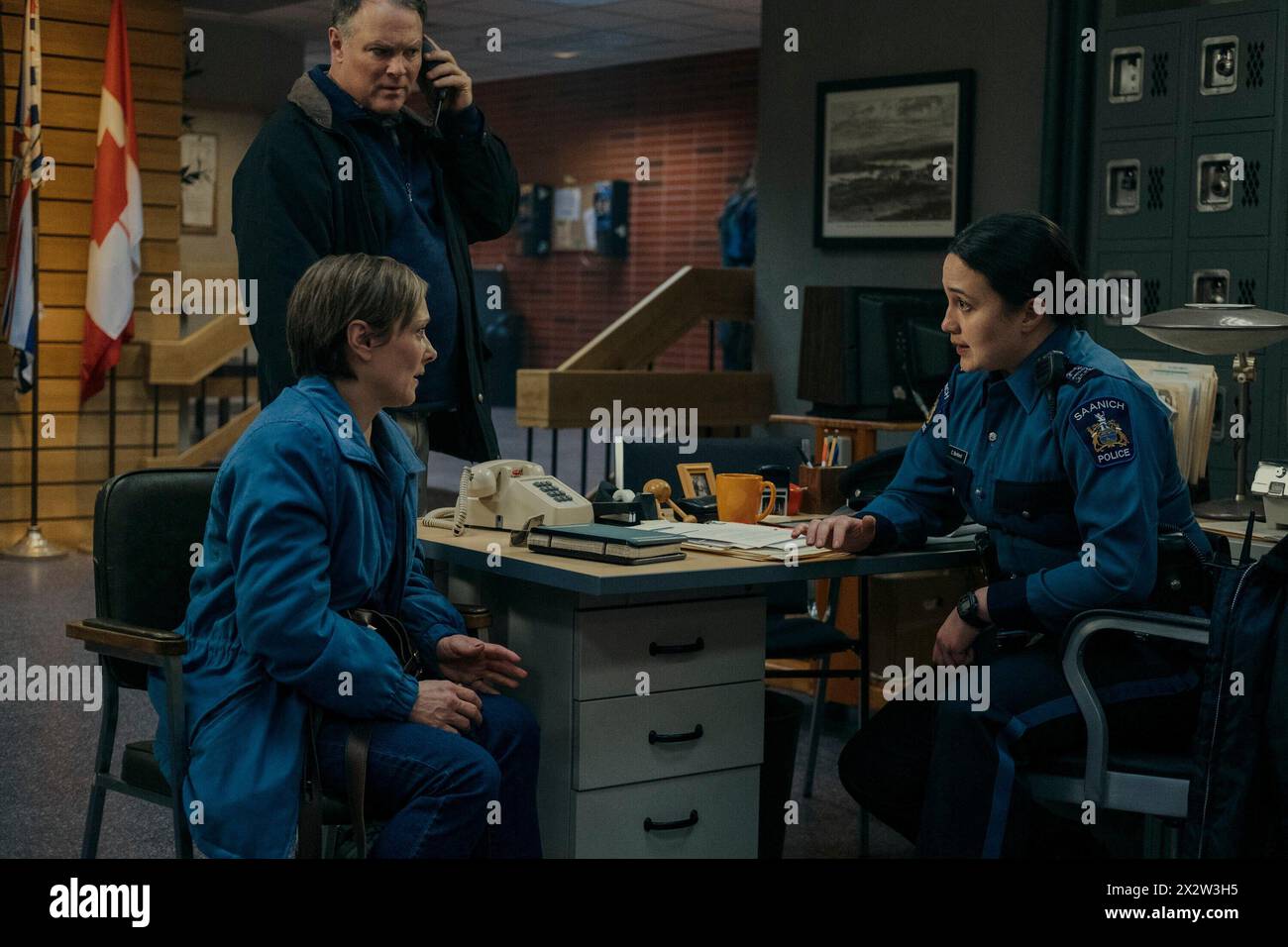 UNDER THE BRIDGE, from left: Meg Roe, Michael Buie (standing), Lily ...