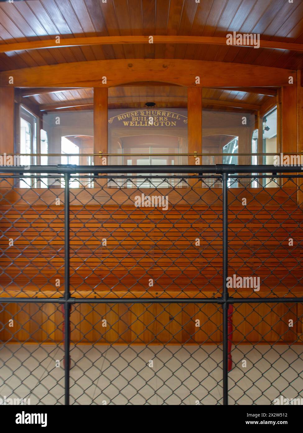 Historic Cable Car Interior Stock Photo - Alamy