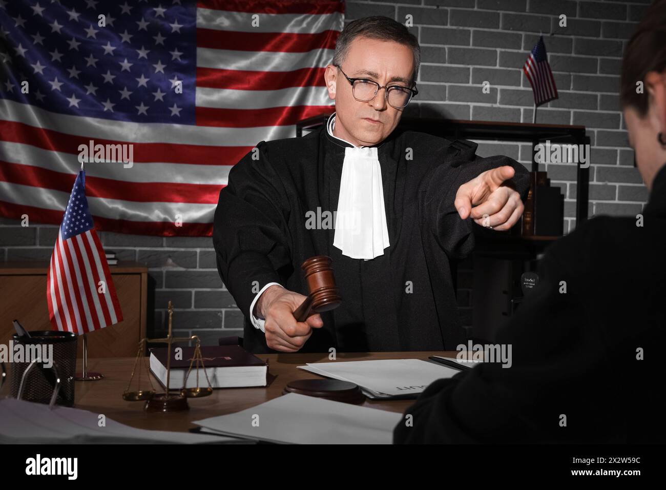 Judge sentencing in court hi-res stock photography and images - Alamy