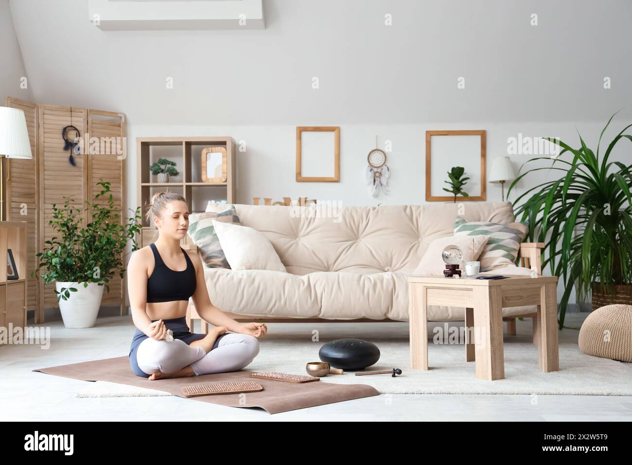 Female sadhu meditating hi-res stock photography and images - Alamy