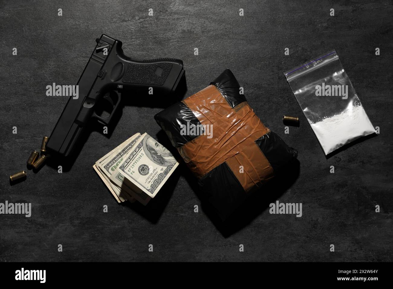 Gun drugs money drug dealer hi-res stock photography and images - Alamy