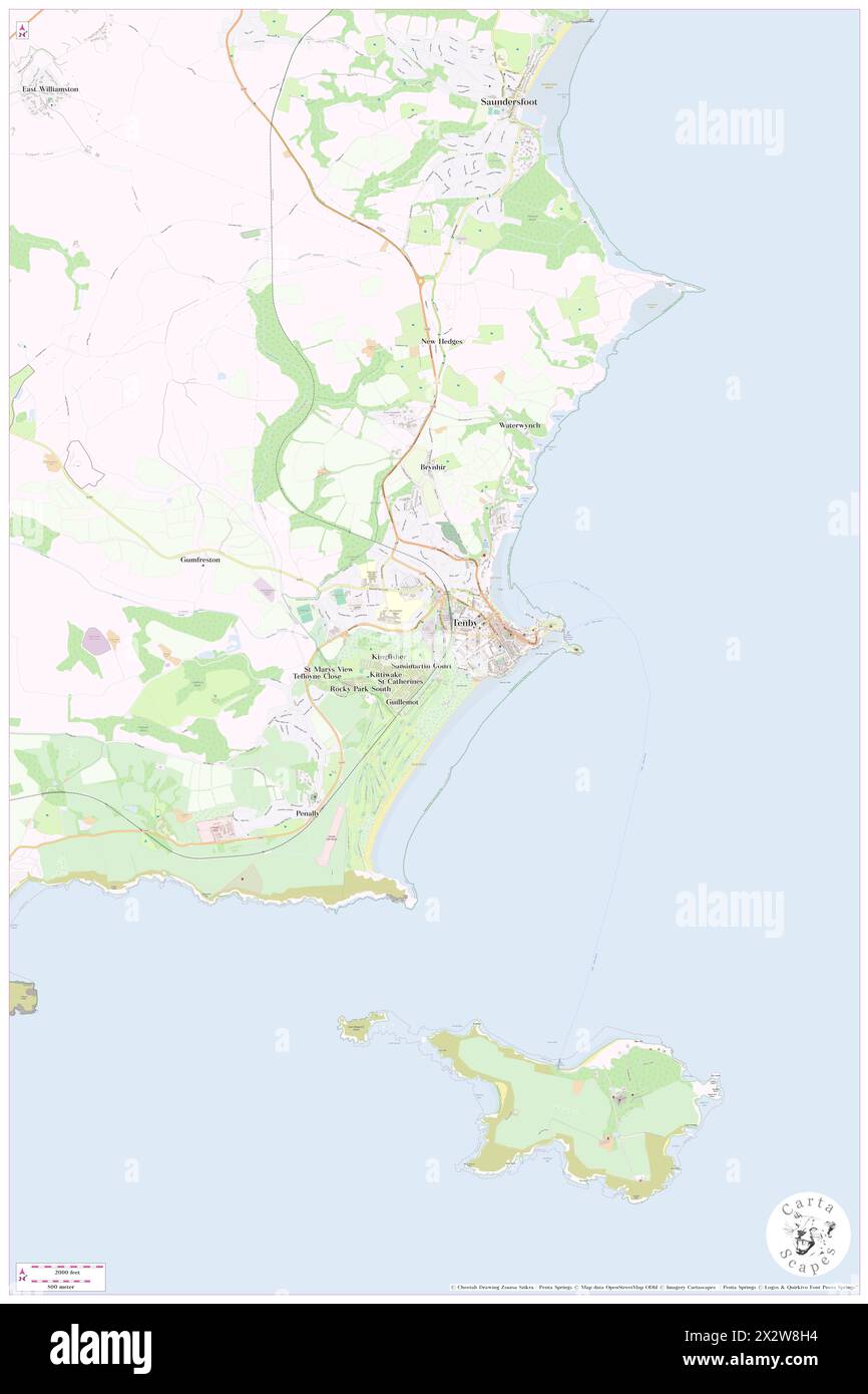 Tenby map hi-res stock photography and images - Alamy