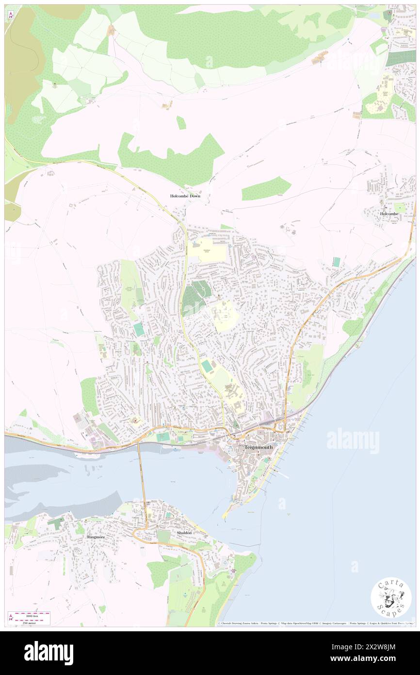 Map of teignmouth hi-res stock photography and images - Alamy