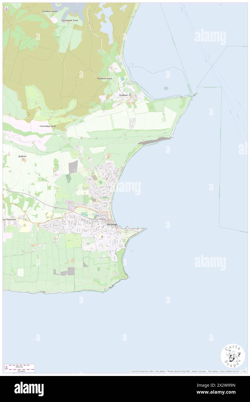 Map of swanage hi-res stock photography and images - Alamy