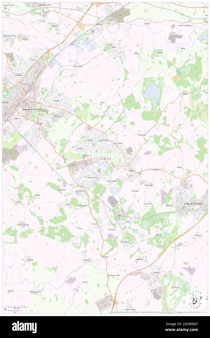 Swadlincote map hi-res stock photography and images - Alamy