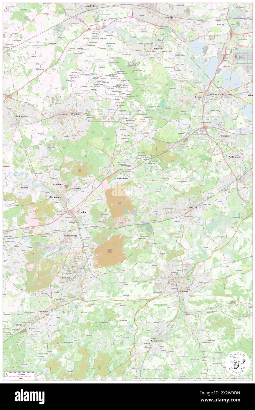 Surrey heath map hi-res stock photography and images - Alamy