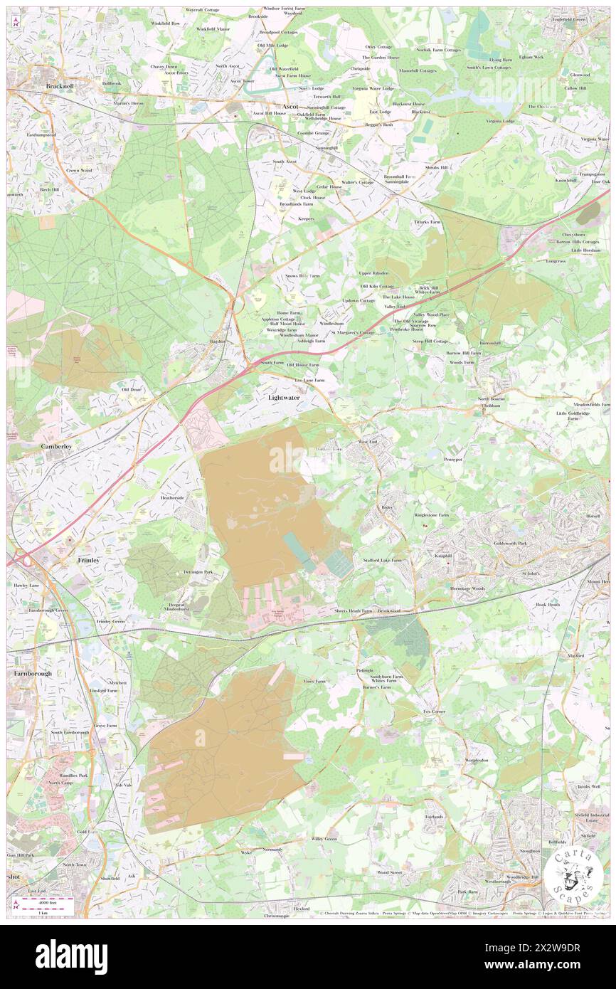 Surrey heath map hi-res stock photography and images - Alamy