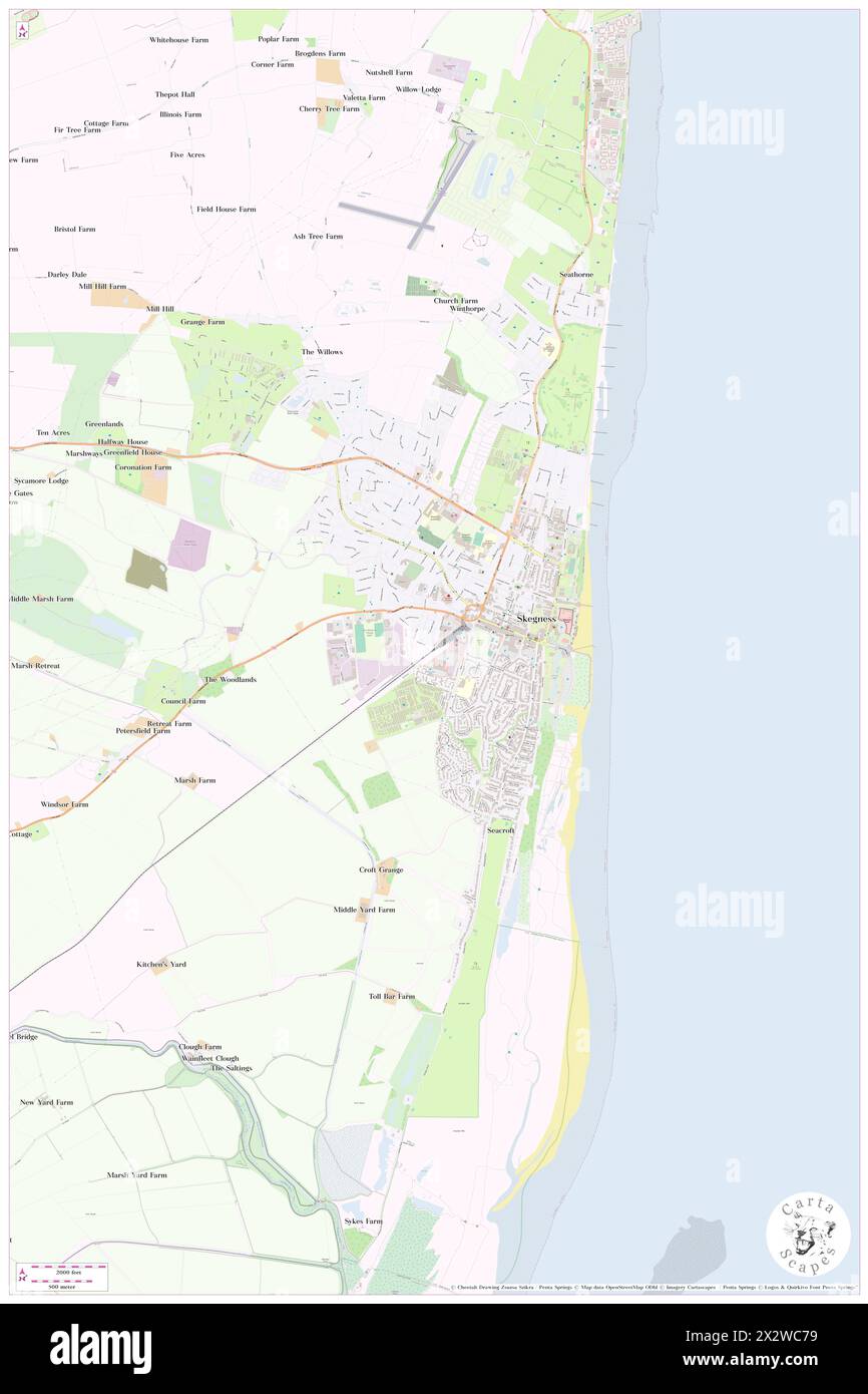 Skegness map hi-res stock photography and images - Alamy