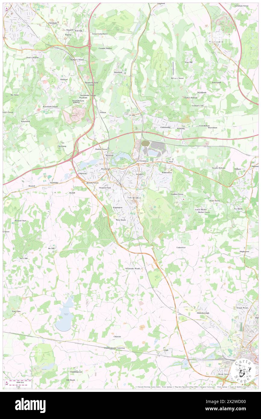 Sevenoaks map hi-res stock photography and images - Alamy
