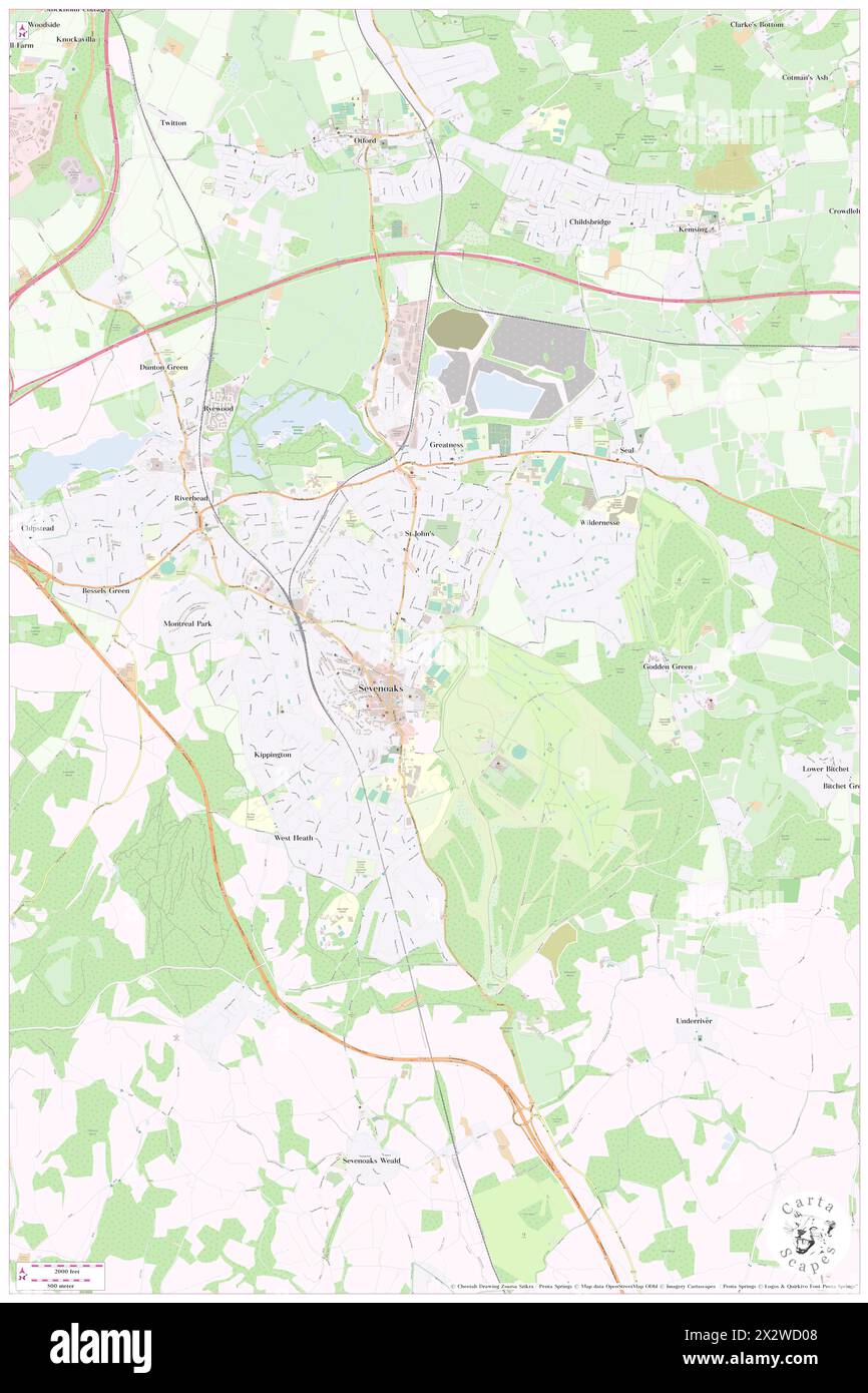 Sevenoaks map hi-res stock photography and images - Alamy