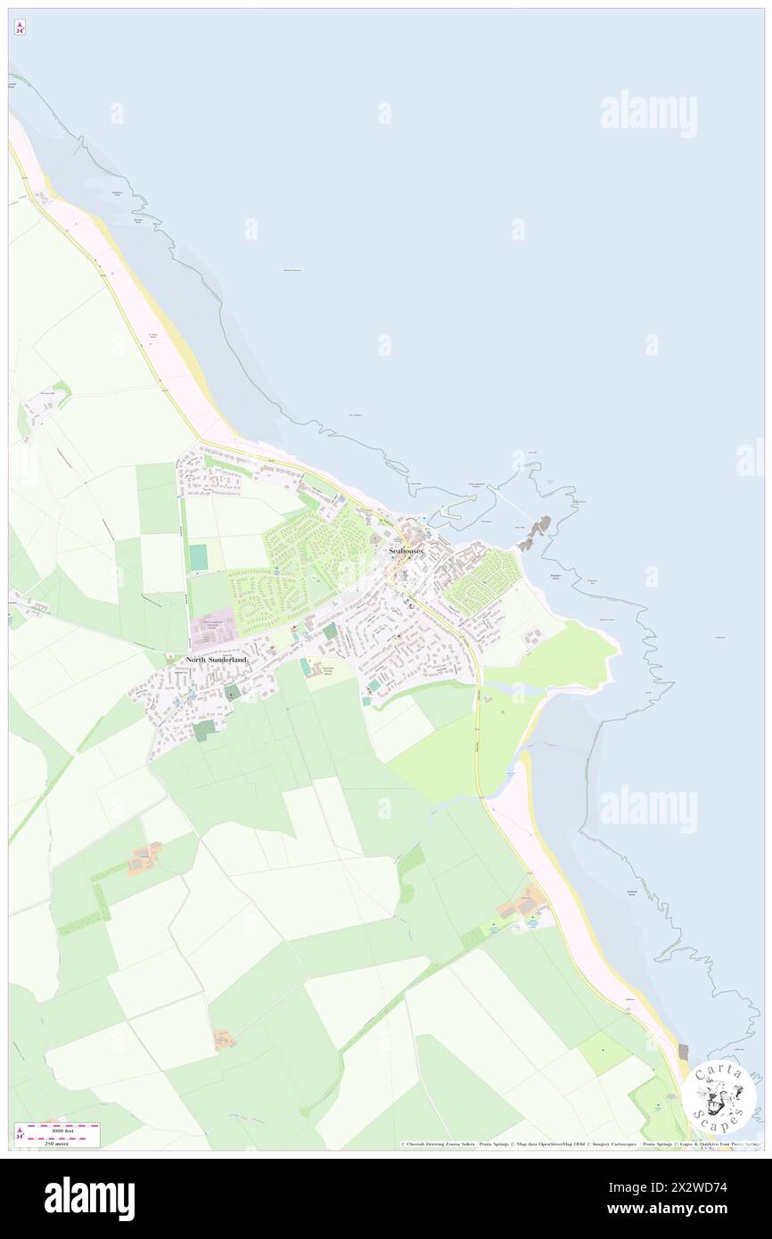 Map of seahouses hi-res stock photography and images - Alamy