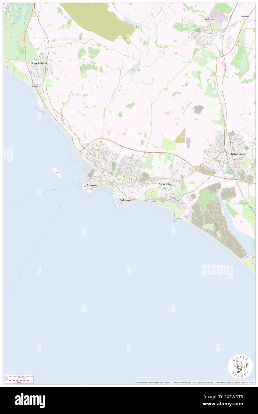 Map of saltcoats Cut Out Stock Images & Pictures - Alamy