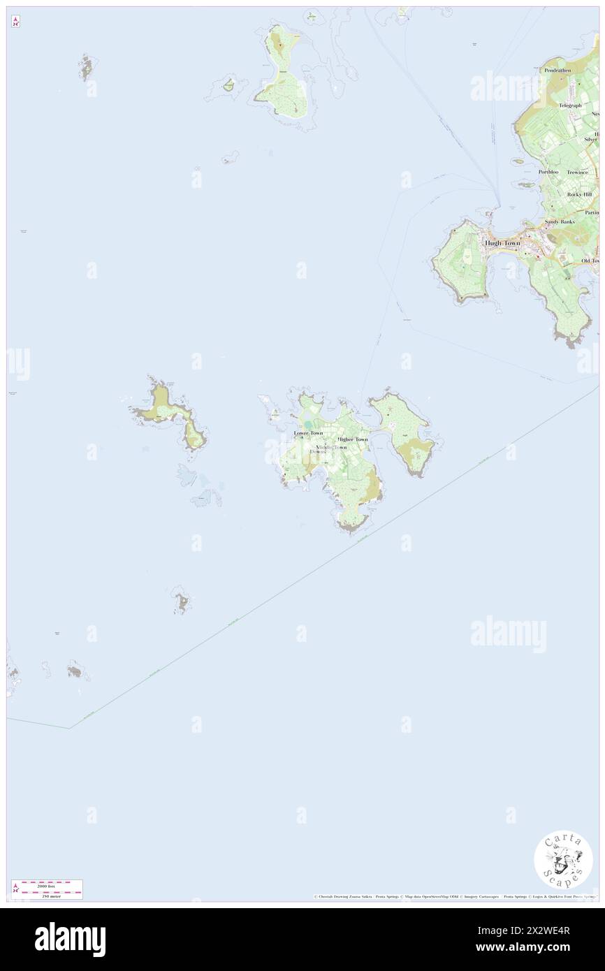 St agnes map Cut Out Stock Images & Pictures - Alamy