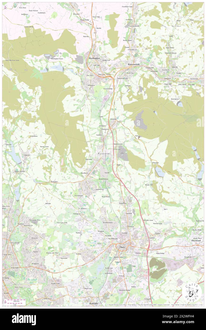 Ramsbottom map hi-res stock photography and images - Alamy