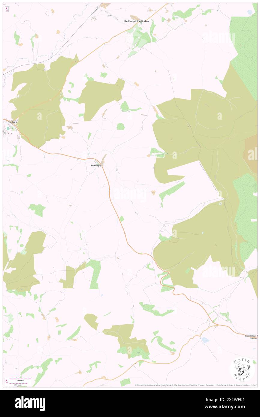 Radnorshire map hi-res stock photography and images - Alamy