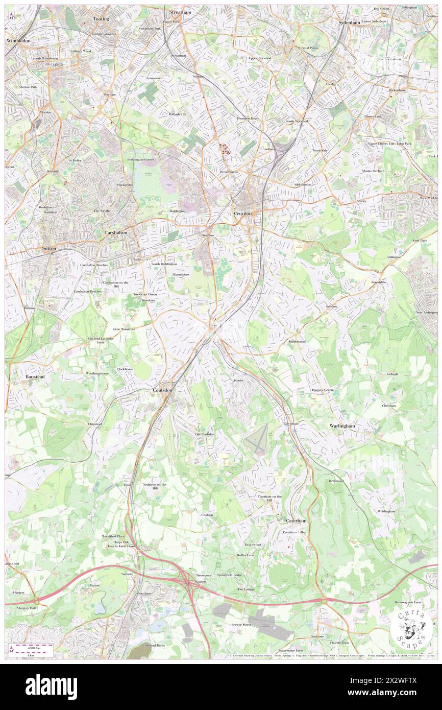 Purley, Greater London, GB, United Kingdom, England, N 51 20' 12'', S 0 ...