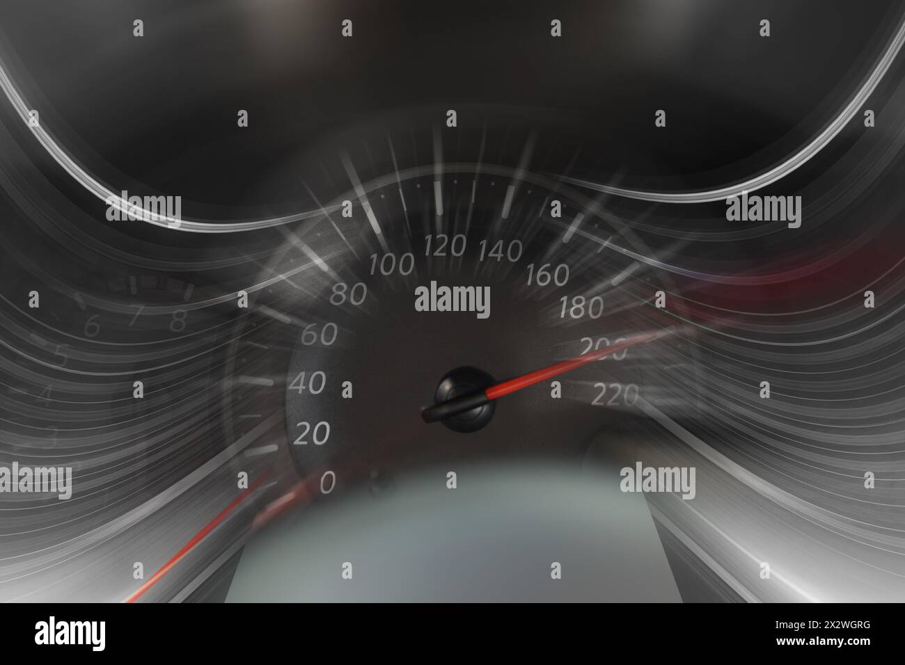 Speedometer on dashboard in car, motion blur effect Stock Photo - Alamy