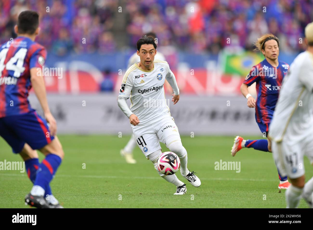 Tokyo, Japan. 21st Apr, 2024. FC Machida Zelvia's Takuya Yasui during the 2024 J1 League match ...