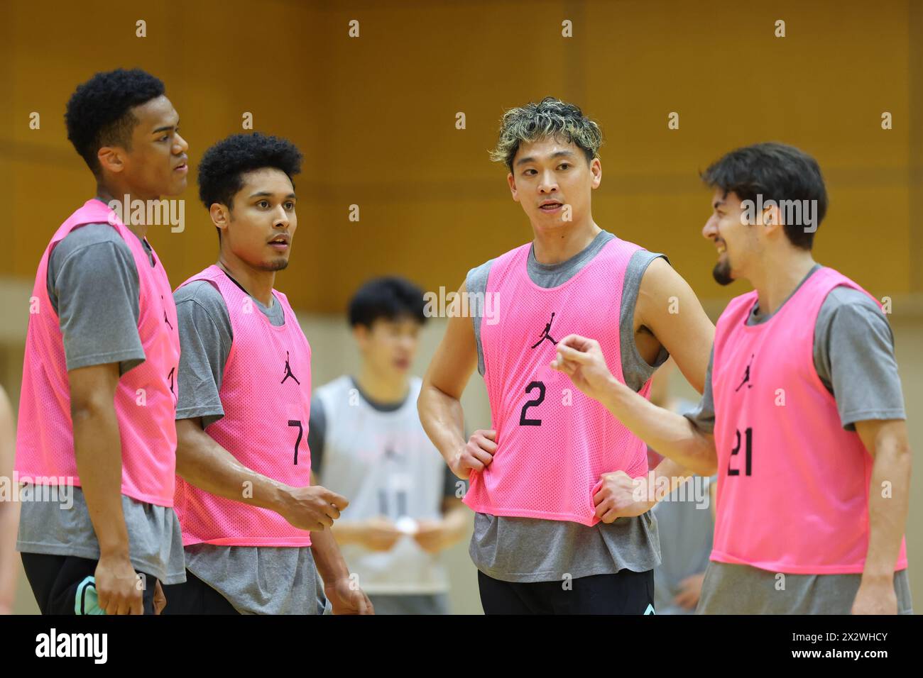 Tokyo, Japan. 23rd Apr, 2024. (L to R) Kenny Asano, Kai King, Tomoya ...