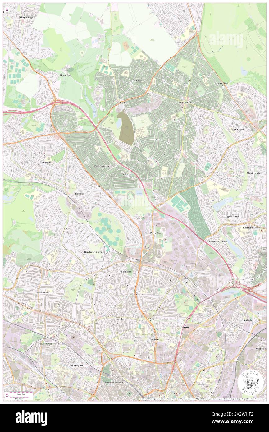 Road map birmingham Cut Out Stock Images & Pictures - Alamy