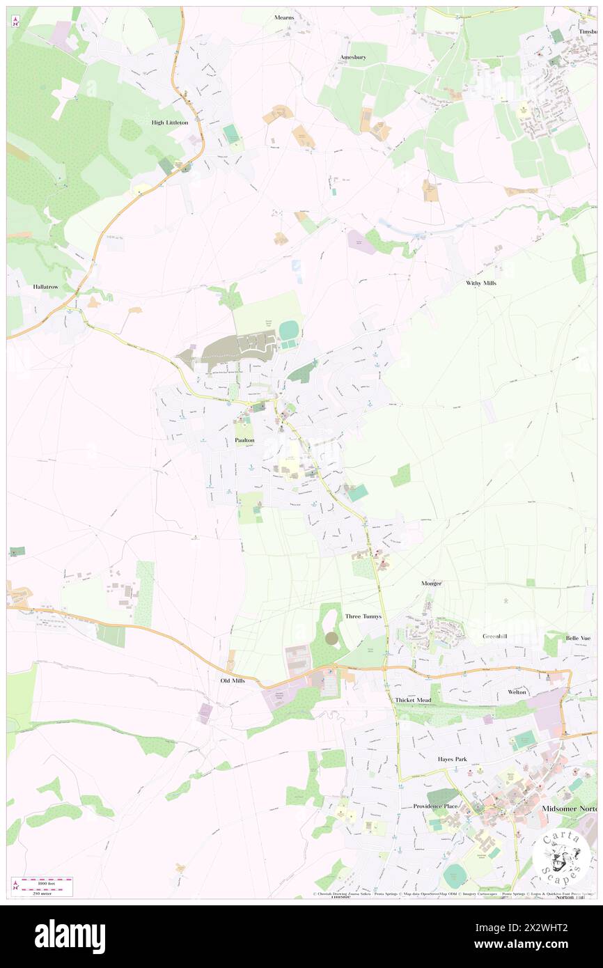 Paulton map hi-res stock photography and images - Alamy