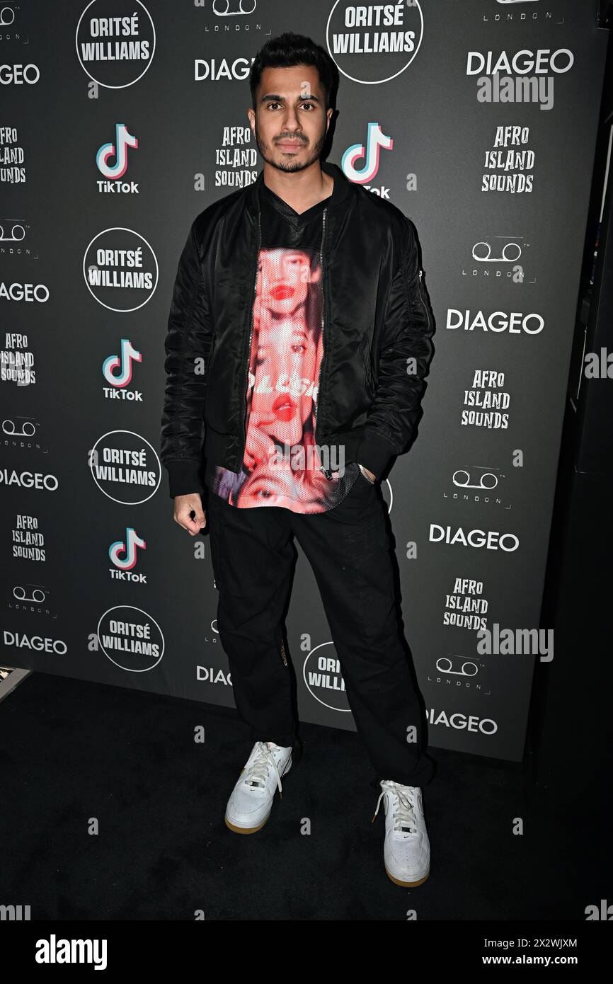 London, UK. 23rd Apr, 2024. Arjun attends Oritsé Williams (JLS) music ...