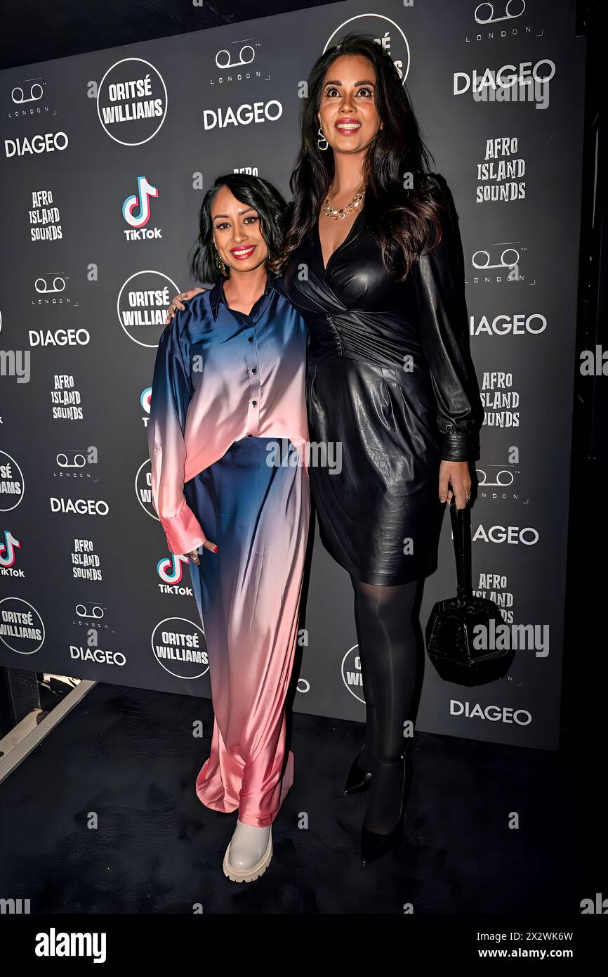 London, UK. 23 April 2024: Kazz Kumar (L) attends Oritsé Williams (JLS ...
