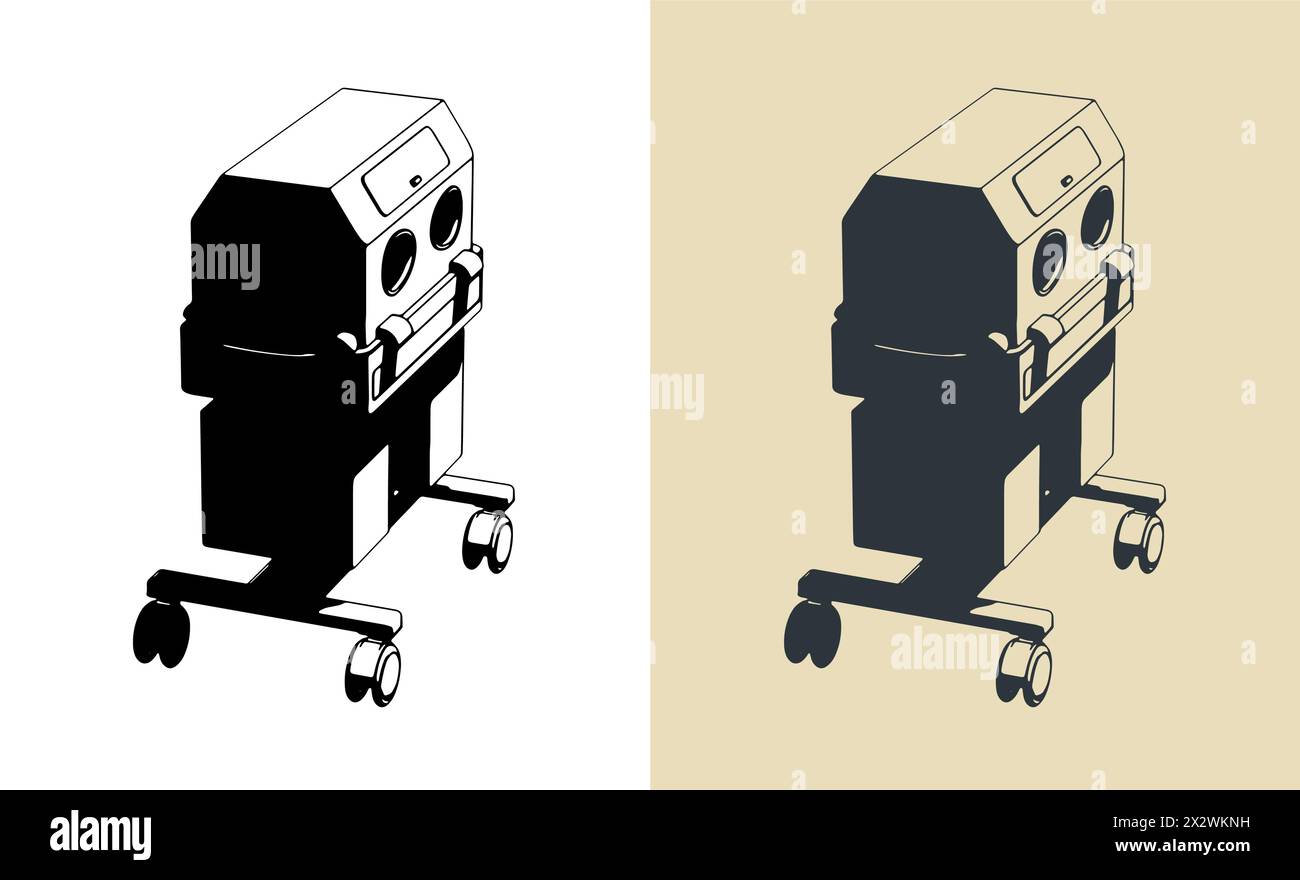 Baby intensive care Stock Vector Images - Alamy