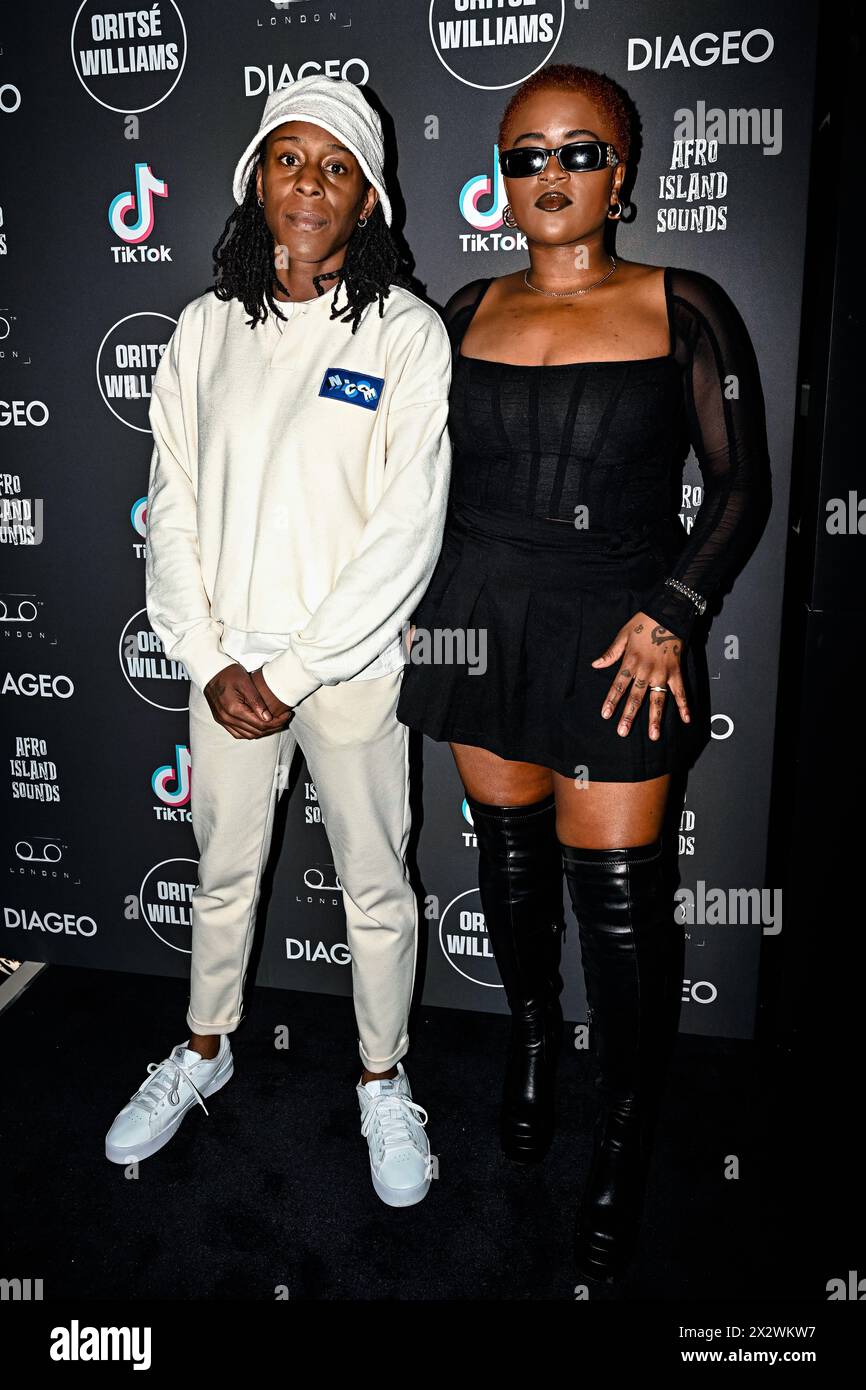London, UK. 23rd Apr, 2024. Versatile and Shardz attends Oritsé ...