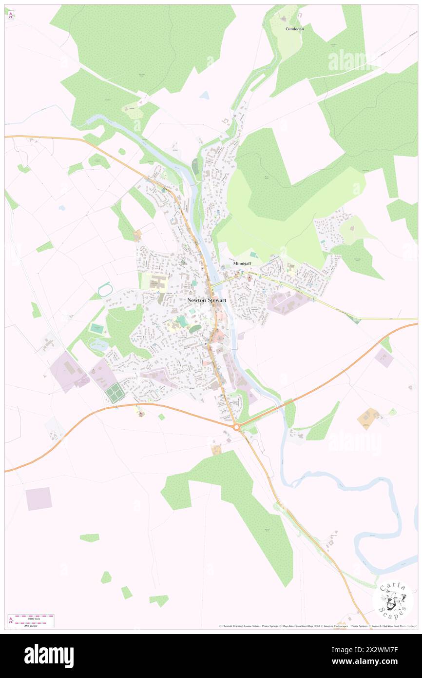 Map of newton stewart hi-res stock photography and images - Alamy