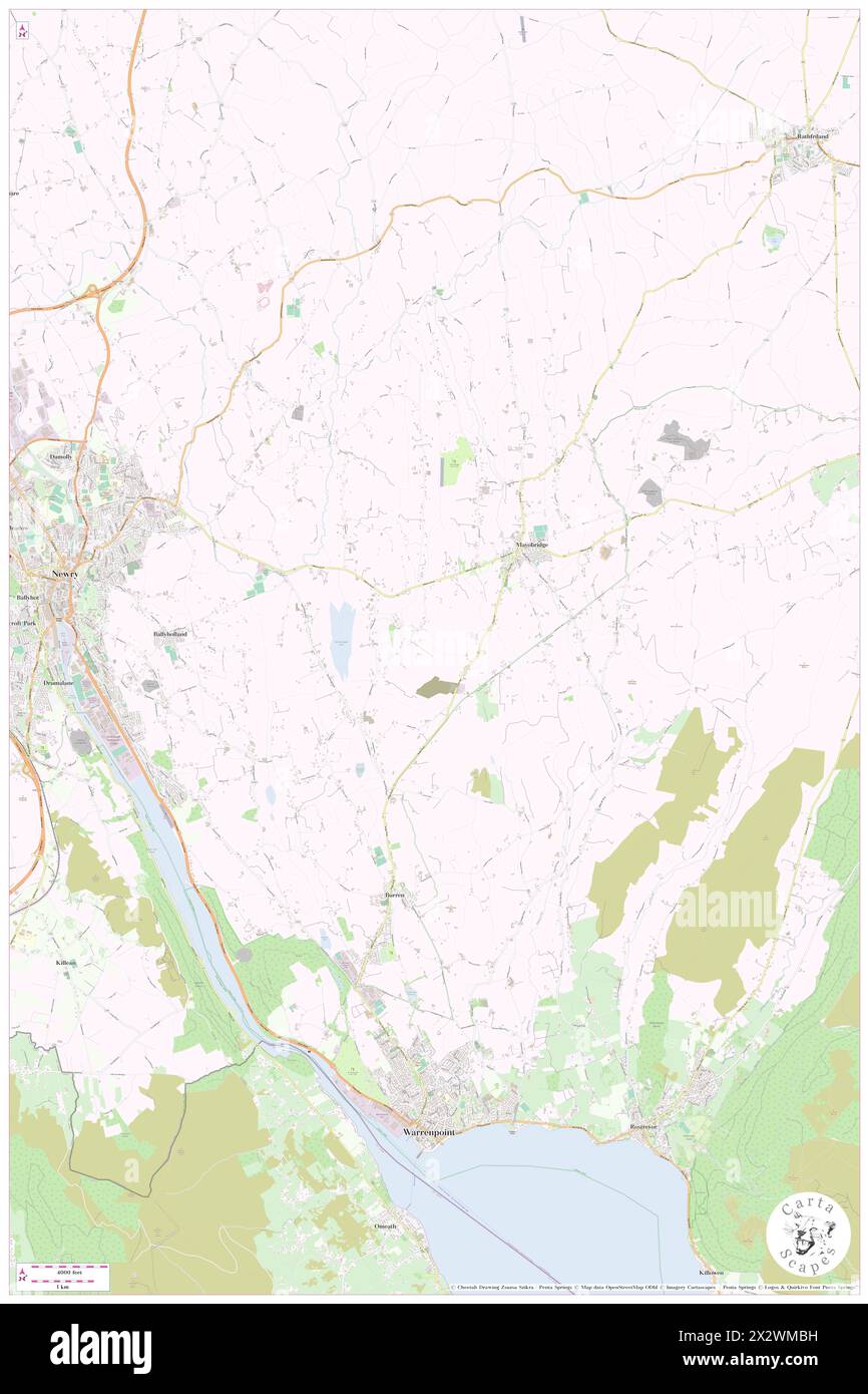 Map of newry Cut Out Stock Images & Pictures - Alamy